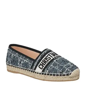 Dior Round Toe Espadrilles With Logo Detailing - Multicolor