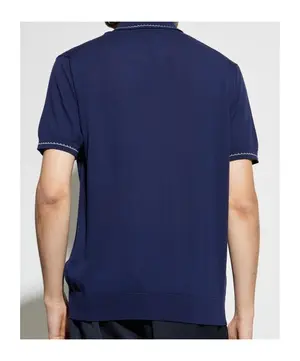 Etro Tro Pegaso Embroidered Knitted Polo Shirt