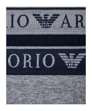 Emporio Armani Two-pack Of Endurance Logo Boxer Briefs - Gray