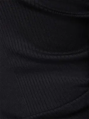 JEAN PAUL GAULTIER Ribbed Cotton Twisted Double-layer Top