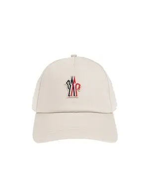 Moncler Logo Patch Baseball Cap - Cream