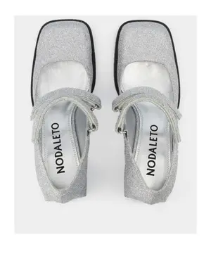 NODALETO Bulla Bacara Glitter-detailed Pumps - Gray