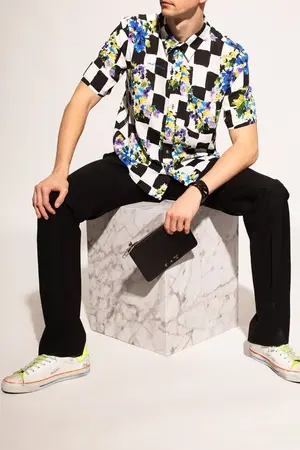Off-White Logo Patch Straight Leg Tailored Pants