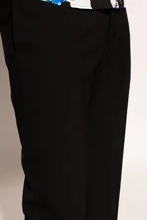 Off-White Logo Patch Straight Leg Tailored Pants