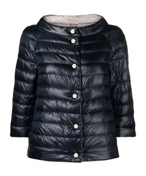 Herno Reversible Padded Jacket With Snap Button Closure - Black