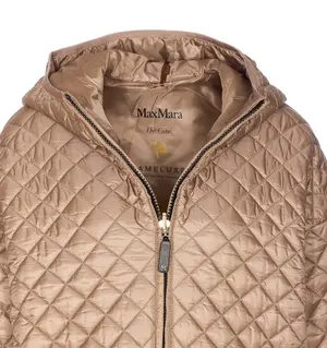 Max Mara Leo Quilted Zipped Jacket - Nude