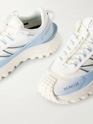 Moncler Trailgrip Gtx Leather-trimmed Mesh And Canvas Sneakers