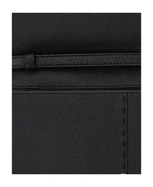 Tory Burch Logo Plaque Shoulder Bag - Black