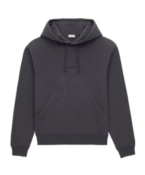Saint Laurent Saint Laurent Embroidered Hoodie Dark Gray