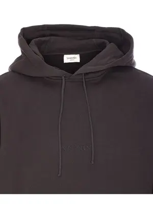 Saint Laurent Embroidered Hoodie - Dark Grey