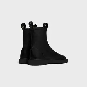 Celine Flow Zipped Boot In Stretch Lambskin - Black