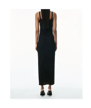 Alexander Wang 3d Logo Mesh Sleeveless Midi Dress