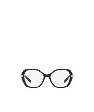 BVLGARI Logo Flat Mirror Eyeglasses - White