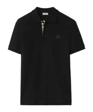 Burberry Eddie Logo Polo Shirt - Black