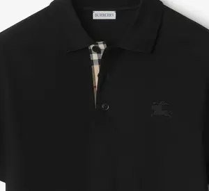 Burberry Eddie Logo Polo Shirt - Black
