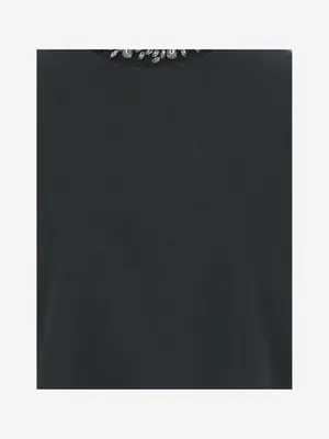 GOLDEN GOOSE Embellished Neck T-shirt - Black