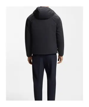 Hugo Boss Water-repellent Hooded Jacket - Black