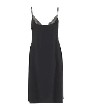 THE ROW Lace Trim Slip Dress