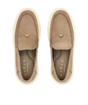 Hogan Platform Loafers With H Pendant Detail