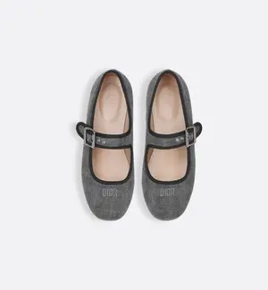 Dior Round Toe Ballet Flats With Buckle Closure