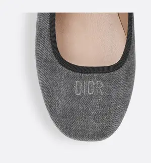 Dior Round Toe Ballet Flats With Buckle Closure