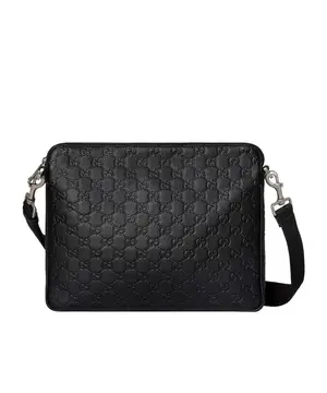 Gucci Gg Emblem Medium Crossbody Bag - Black