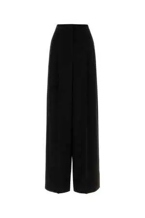 Max Mara Sportmax High Waist Wide Leg Trousers - Black