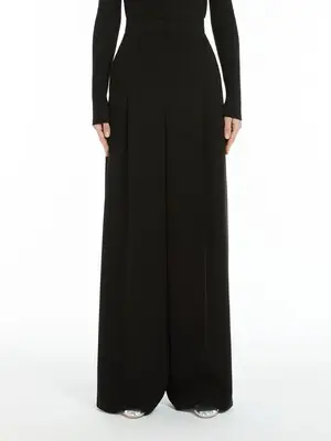 Max Mara Sportmax High Waist Wide Leg Trousers - Black