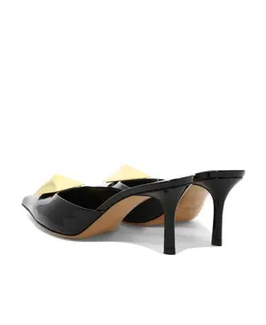 Valentino Garavani One Stud 70mm Leather Mules - Black