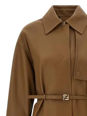 Fendi Belted Midi Trench Coat