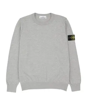 Stone Island Logo Patch Crewneck Sweater - Gray