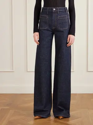 Khaite Delmonico High-waisted Wide-leg Jeans