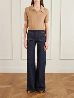 Khaite Delmonico High-waisted Wide-leg Jeans