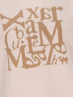 Max Mara Logo Intarsia Crewneck Top - Nude