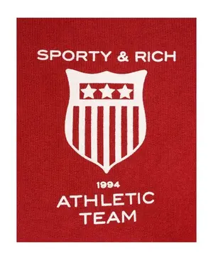 SPORTY  RICH Sporty & Rich Athletic Team Logo Pullover Sweater