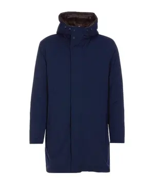 Herno Hooded Padded Coat - Navy
