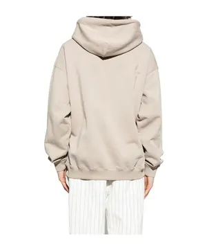 Off-White Logo Embroidered Drawstring Hoodie