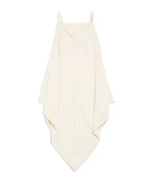 Balenciaga Draped Square Neck Top - Ivory