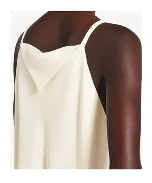 Balenciaga Draped Square Neck Top - Ivory