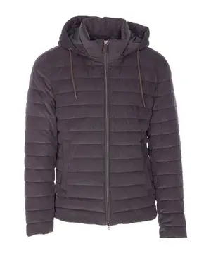 Herno Quilted Hooded Jacket - Black
