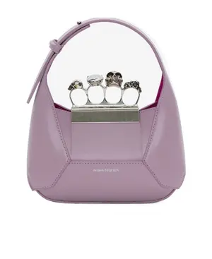 Alexander McQueen Jewelled Mini Shoulder Bag With Skull Embellishment - Pink