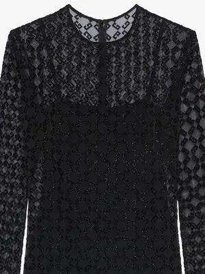 Givenchy Monogrammed Sheer Detailed Dress