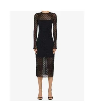 Givenchy Monogrammed Sheer Detailed Dress
