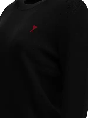 AMI Paris Logo Embroidered Crewneck Jumper - No