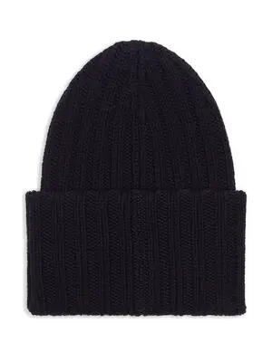 Dsquared2 Logo Embroidered Turn-up Beanie - Black