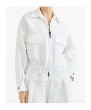 Brunello Cucinelli Zip-up Shirt Jacket With Patch Pockets