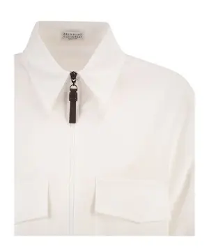 Brunello Cucinelli Zip-up Shirt Jacket With Patch Pockets