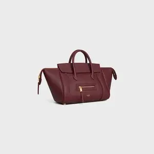 Celine Little Luggage In Grained Calfskin - Red