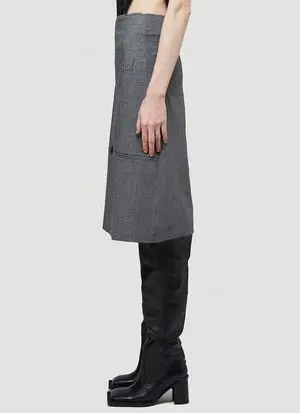 Vetements Plaid Straight Tube Skirt