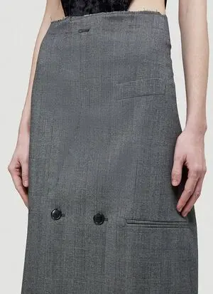 Vetements Plaid Straight Tube Skirt